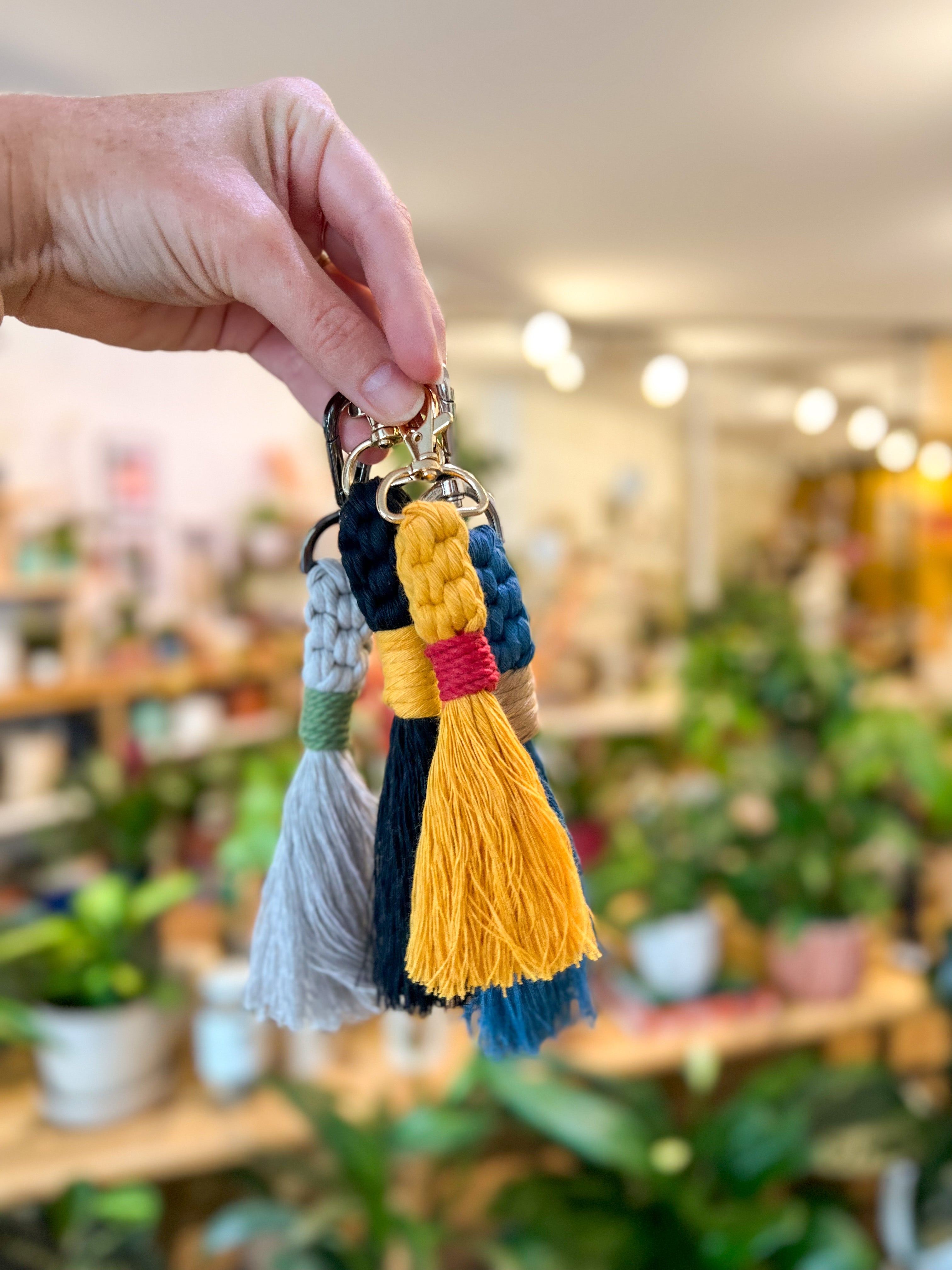 QCMM Macrame Keychain – Burrow & Vine