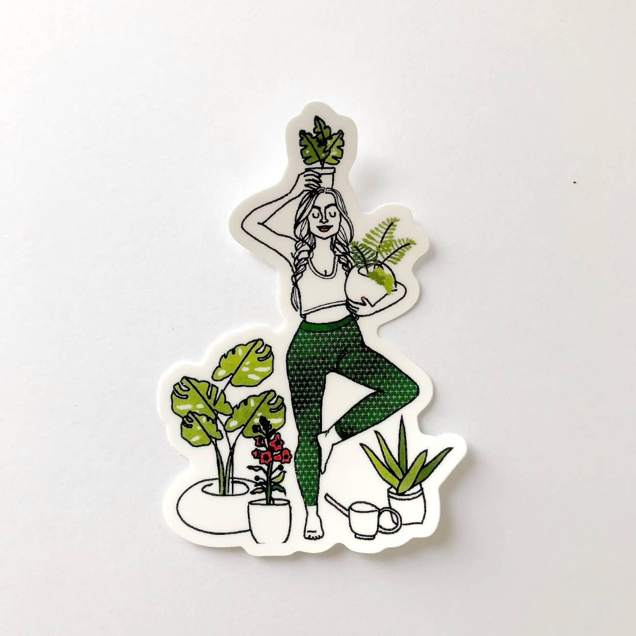 Rad Woman (Yoga+Plants) Sticker – Burrow & Vine