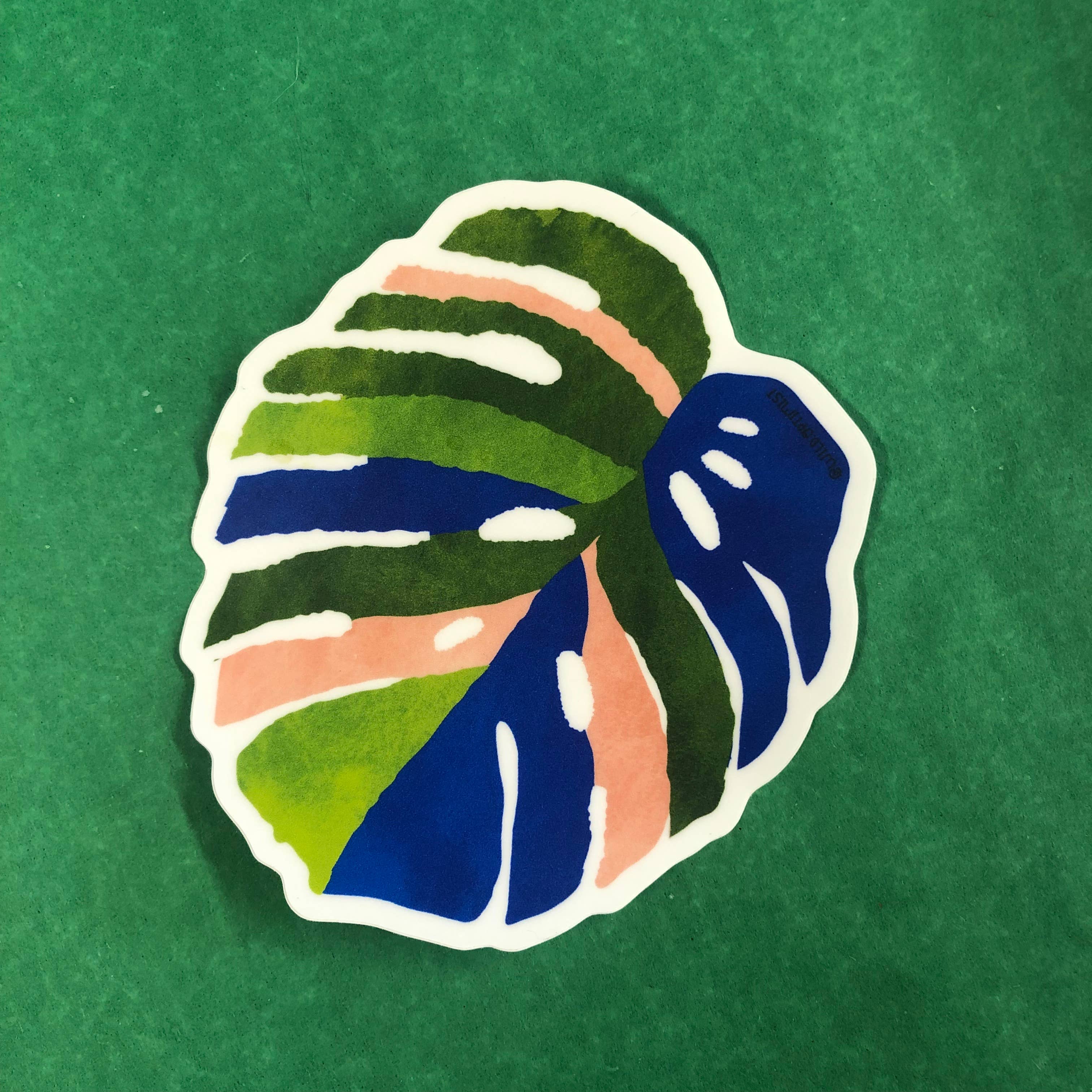 Monstera Leaf Sticker – Burrow & Vine